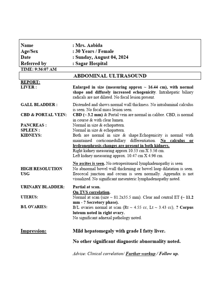 Aabida Corpus Luteum Cyst in Right Ovary | PDF | Self-Improvement ...