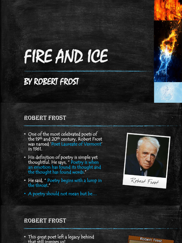 Fire and Ice by Robert Frost PDF | PDF | Hatred | Poetry