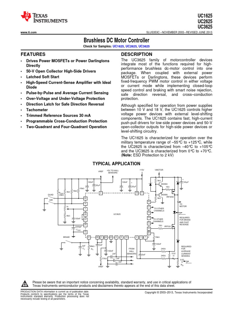 Uc 3625 | PDF | Electrical Components | Electrical Equipment