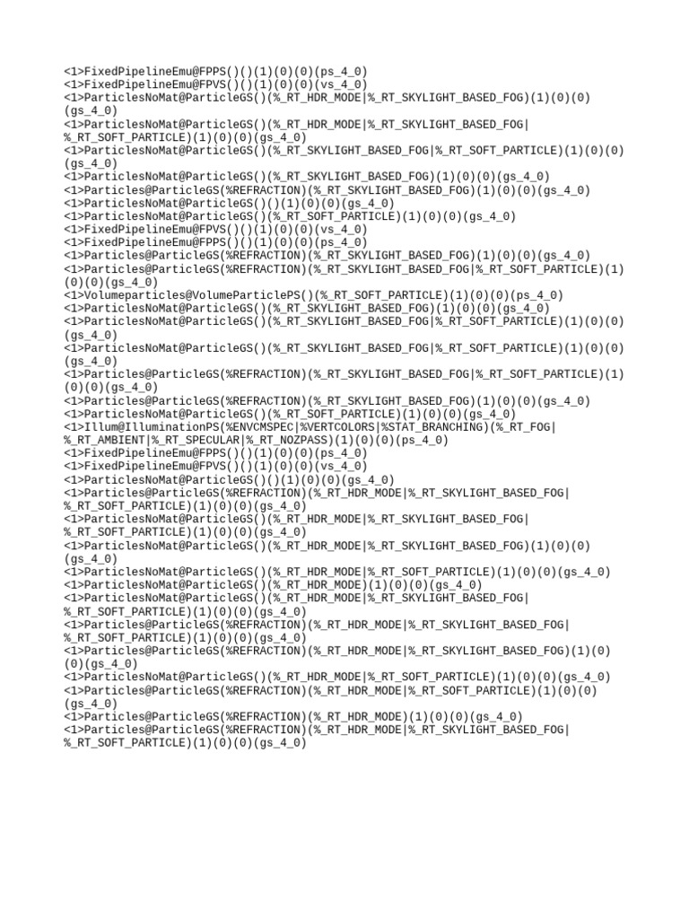 Shader List | PDF