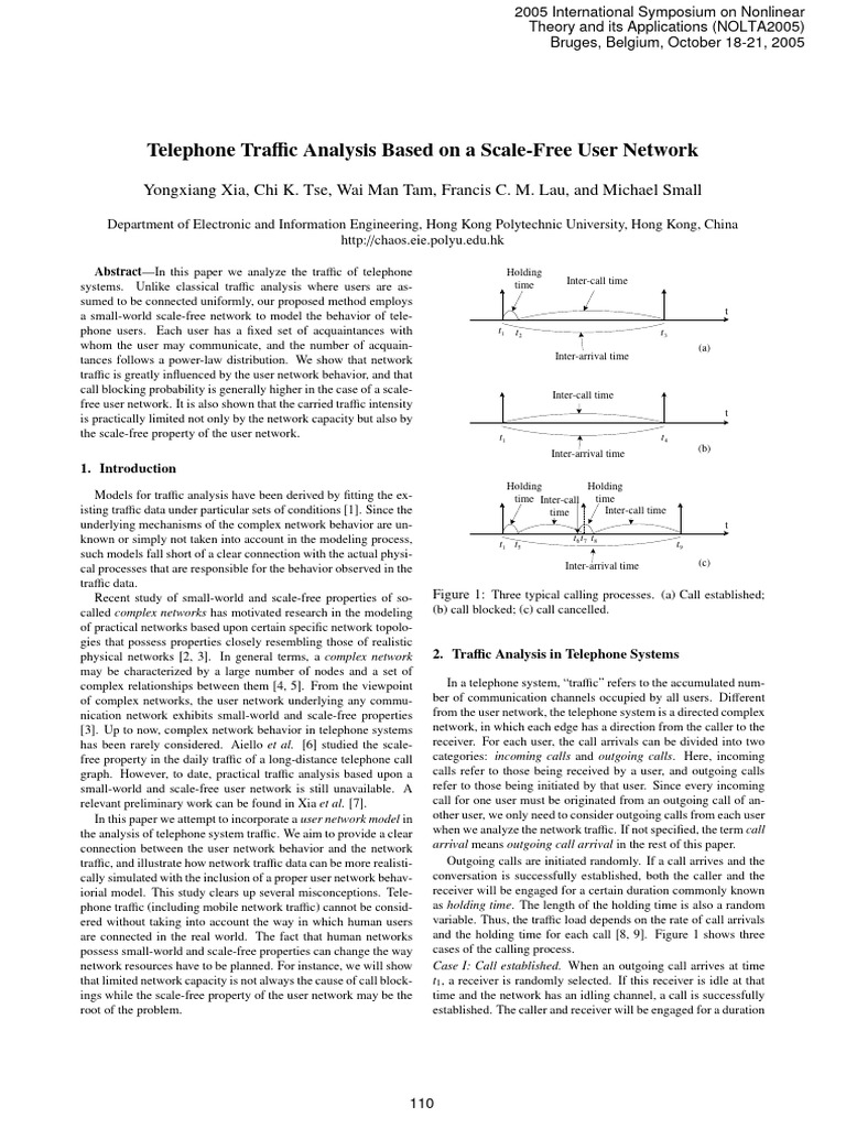 Telephone Traffic Analysis-Paper | PDF | Applied Mathematics