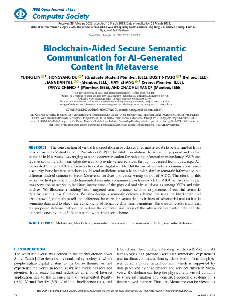 Blockchain-Aided Secure Semantic Communication For AI-Generated Content in Metaverse.2024.12s ...