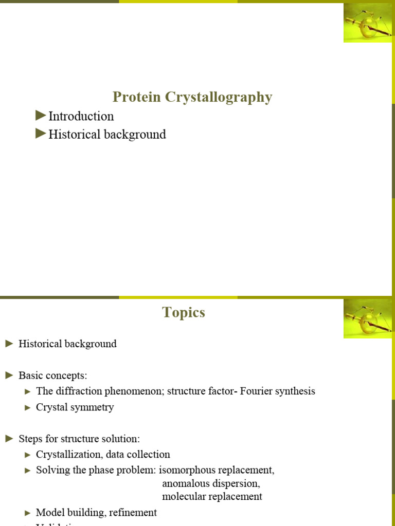 Protein Crystallography 1 | PDF | X Ray Crystallography | Condensed ...