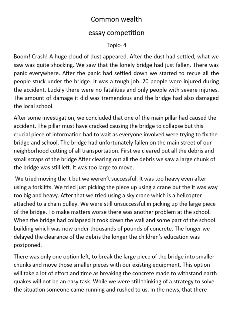 Common Wealth Essay Competition | PDF