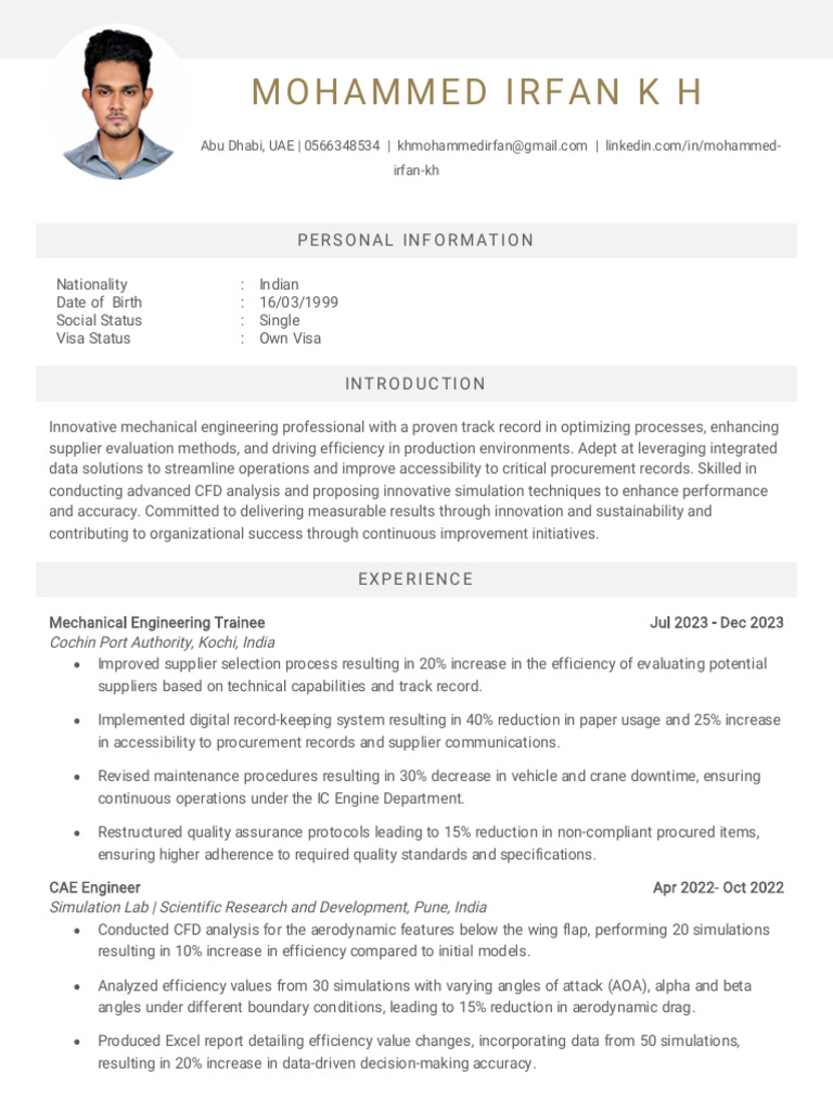 Mohammed Irfan KH | PDF | Composite Material | Simulation