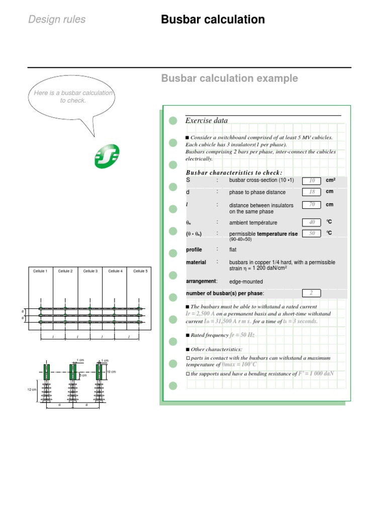 Busbar Calculation | PDF | Electrical Resistivity And Conductivity ...