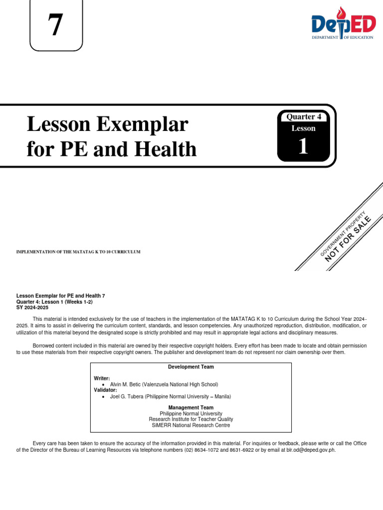 Q4 - LE - PEH 7 - Lesson 1 - Weeks 1-2 | PDF | First Aid | Cardiopulmonary Resuscitation