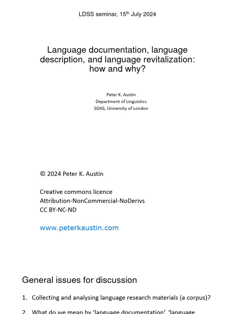 2024-07-09 LDSS Austin Present2 | PDF | Microphone | Linguistics