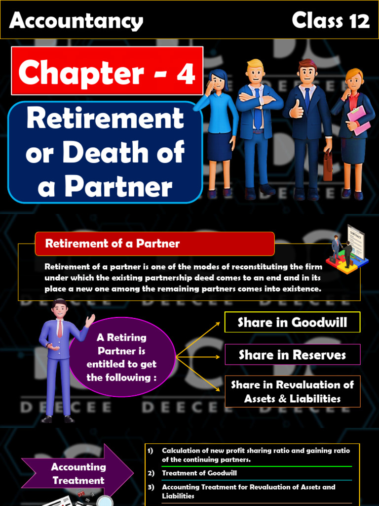 Retirement and Death of A Partner | PDF | Debits And Credits | Goodwill ...
