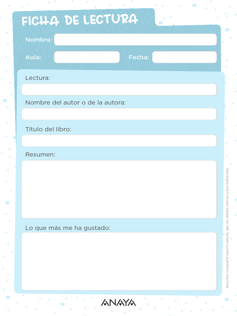 Modelo Ficha de Lectura | PDF