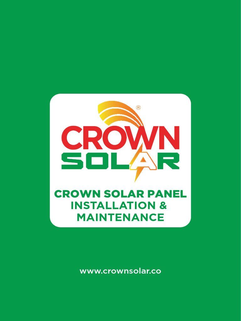 Crown Solar Panel Installation Guide | PDF | Solar Panel | Photovoltaic ...