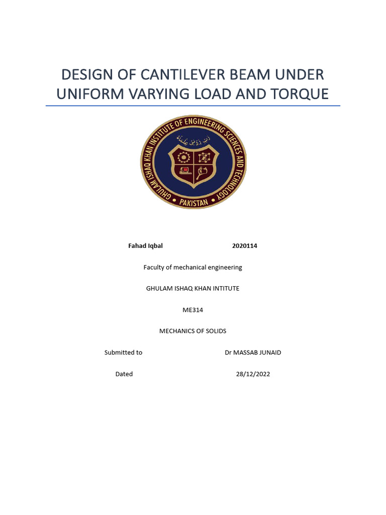 MOS - CEP 1 Fahad | PDF | Bending | Beam (Structure)