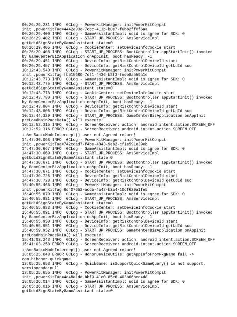 Game Initialization Log Analysis | PDF | Finance & Money Management | Computers