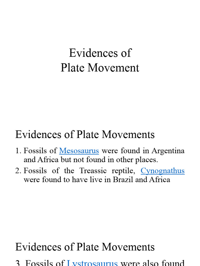 Evidences of Plate Movement | PDF