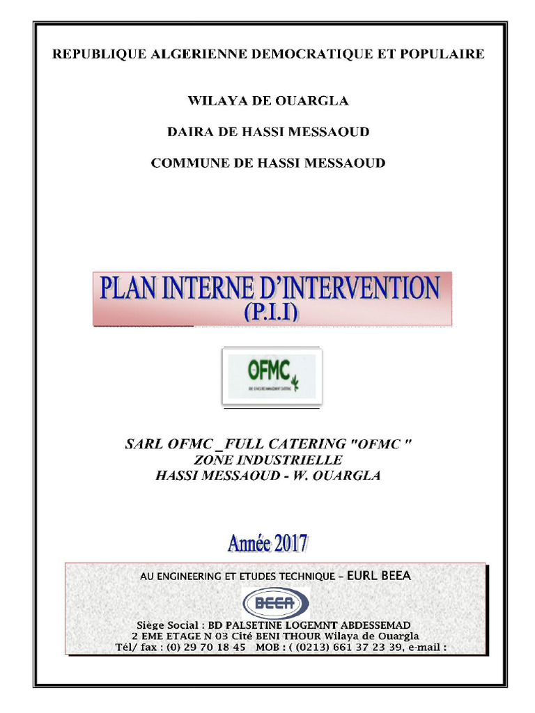 9.3 Plan Interne de Prevention Et D'intervention Ofmc - 0001-0001 | PDF