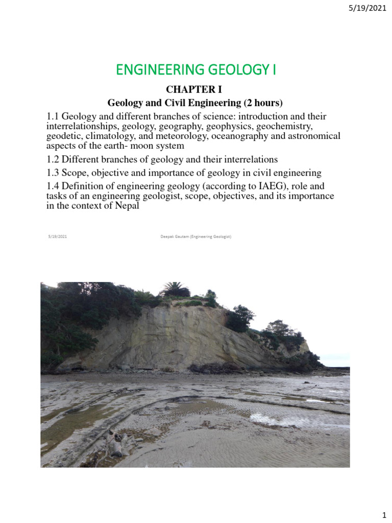 Introduction to Engineering Geology | PDF | Geology | Earth Sciences