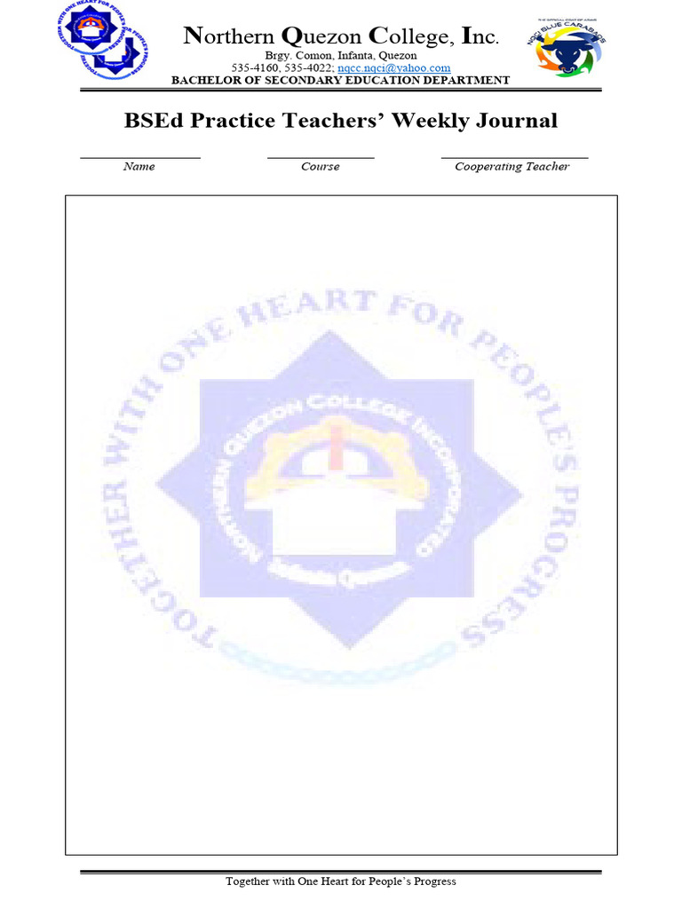 BSEd Practice Teachers' Journal | PDF