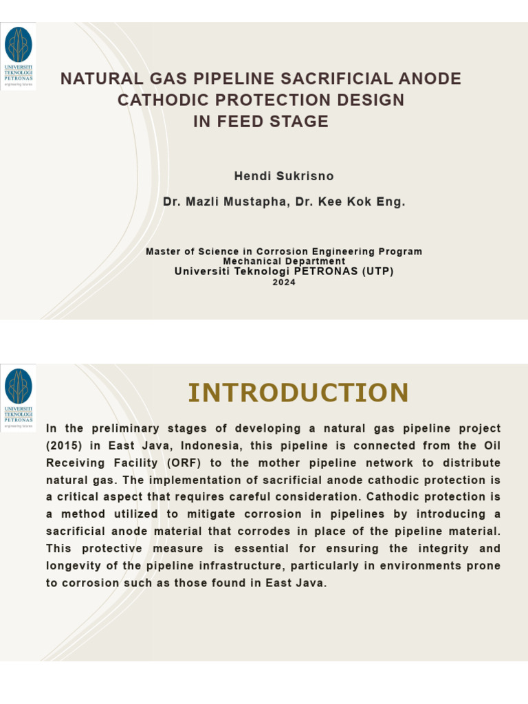 Cathodic Protection Design for Gas Pipeline | PDF | Corrosion | Anode