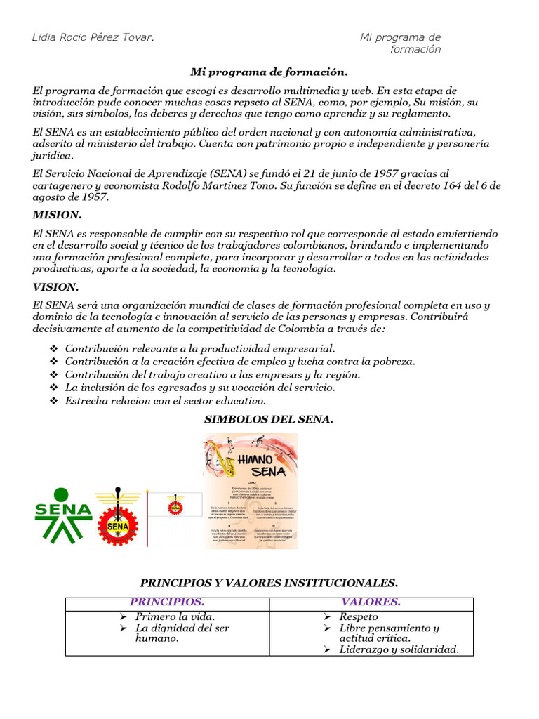 Mi Programa de Formación | PDF