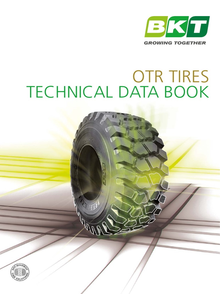 BKT OTR Tires Technical Data Book | PDF | Tire | Loader (Equipment)
