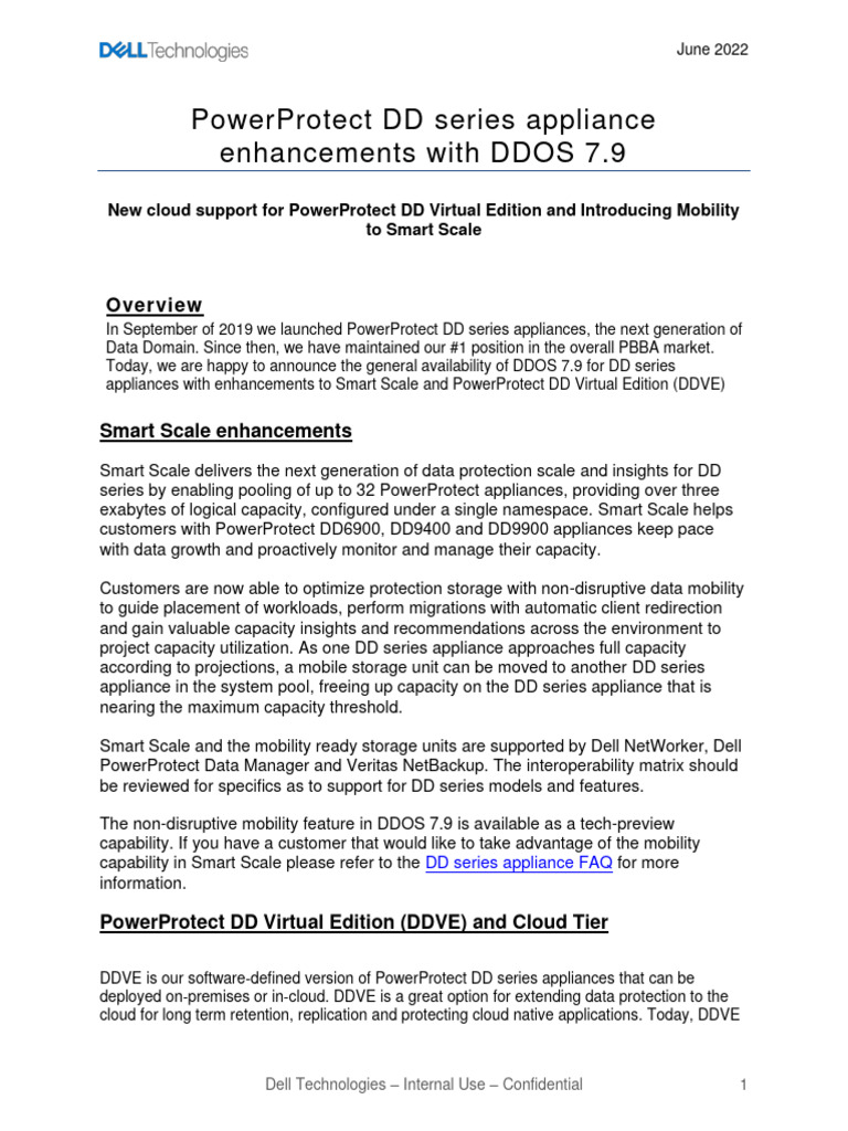 DDOS 7.9 Enhancements for PowerProtect DD | PDF | Cloud Computing ...