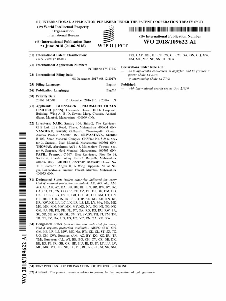Duphastone (Dydrogesterone) API Preparation | PDF | Ether | Solvent