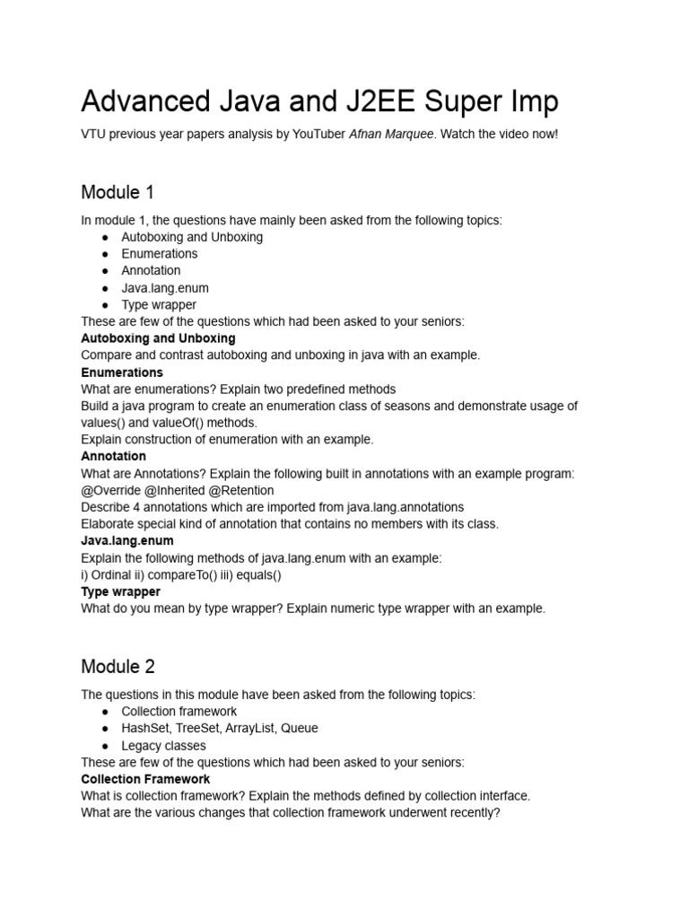 Advanced Java and J2EE Super Important | PDF | Http Cookie | Software ...