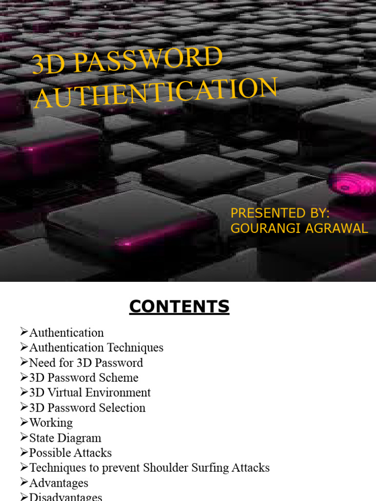 3d Password Pdf Password Authentication