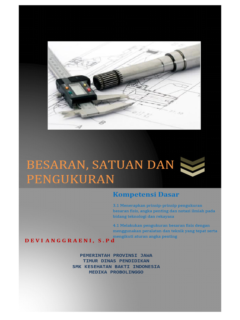 Besaran, Satuan Dan Pengukuran-1 | PDF | Metode & Bahan Ajar | Sains ...
