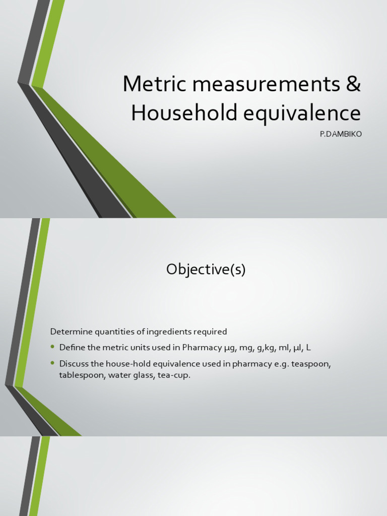Metric Measurements | PDF | Teaspoon | Litre