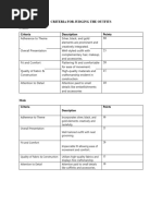 Fashion Show Judging Criteria Sheet | PDF