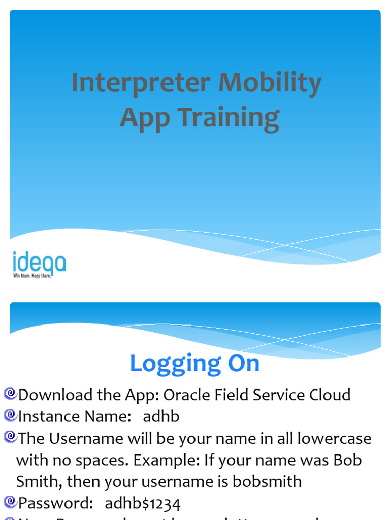 Interpreter Mobility App Training Guide | PDF | Computing