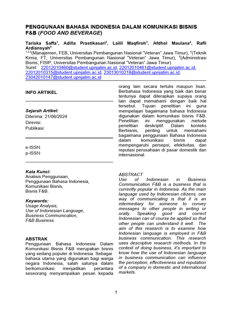 Artikel Bindo Revisi | PDF
