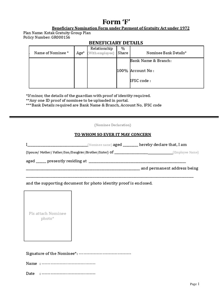 Nominee Form | PDF