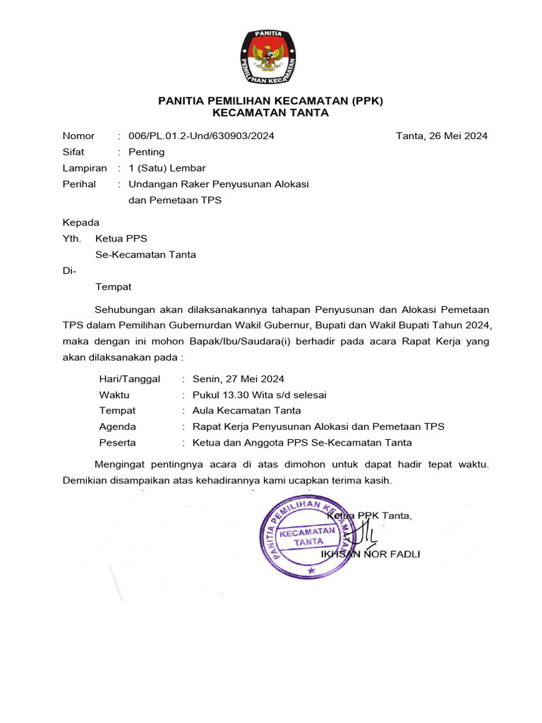 Undangan PPS 27 Mei | PDF