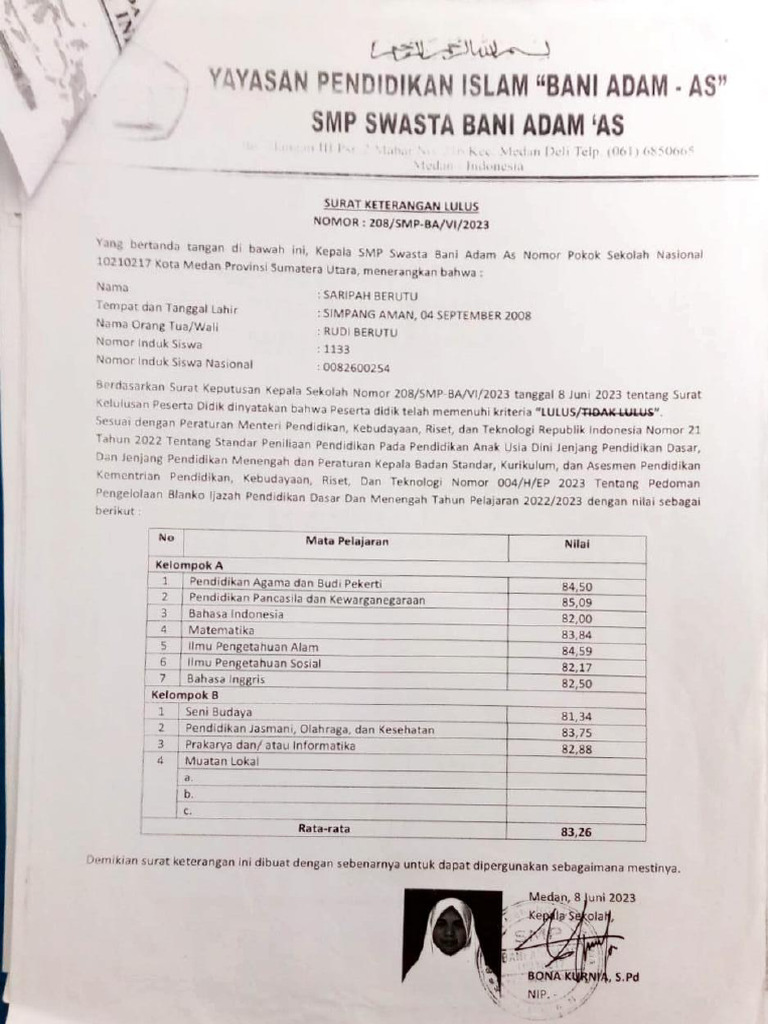 SKL Saripah | PDF
