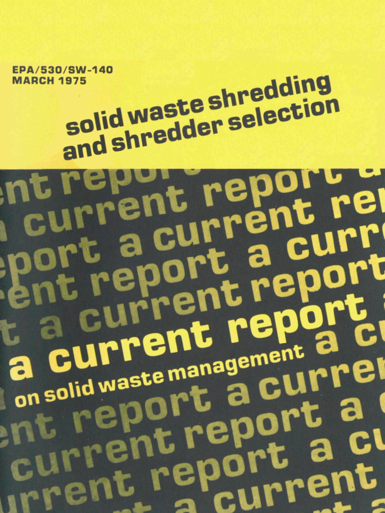 Solid Waste Shredder Selection | PDF