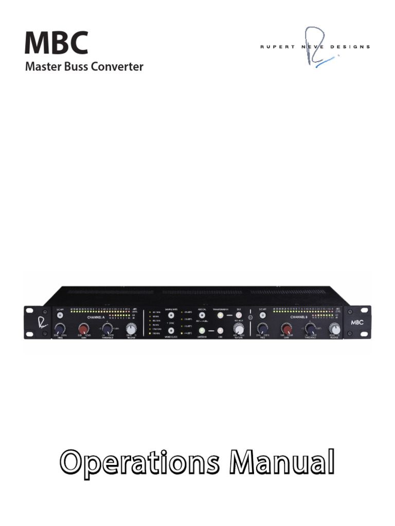 (775 00039) MBC Manual - RevB | PDF | Ac Power Plugs And Sockets | Sampling (Signal Processing)