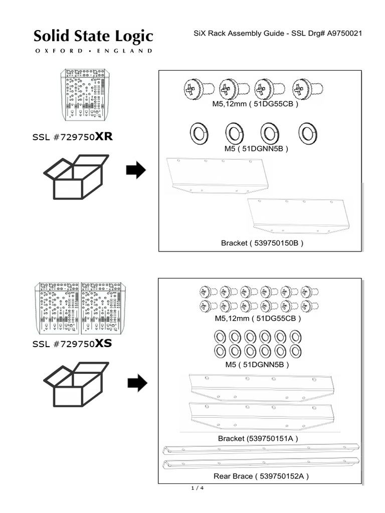 SiX Rack Assembly Guide - SSL DRG - A9750021 | PDF