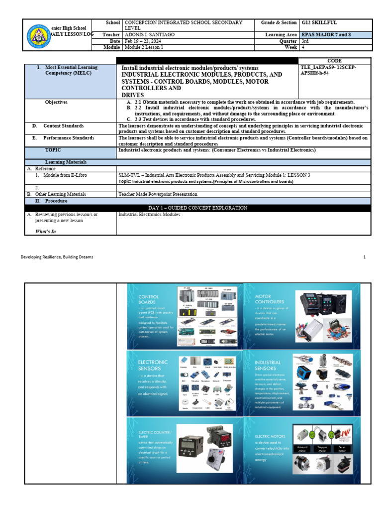 WEEK 4 2nd SEM DLL-EPAS12 MAJOR 7 & 8 Feb 19 - 23, 2024 | PDF | Arduino | Microcontroller