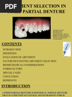 Pontics in Fixed Partial Denture | PDF | Dentures | Mouth