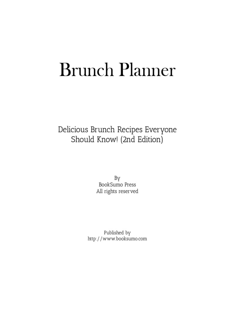 Brunch Planner - Delicious Brunch Recipes Everyone Should Know! (Z-Lib ...
