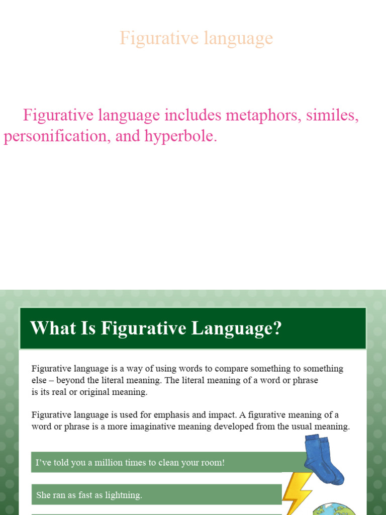 Figurative Language | PDF | Anthropomorphism | Metaphor Figurative Language | PDF | Anthropomorphism | Metaphor