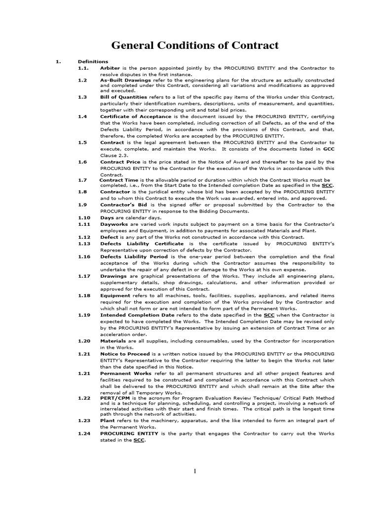 General Conditions of Contract Explained | PDF | Insurance | Breach Of Contract