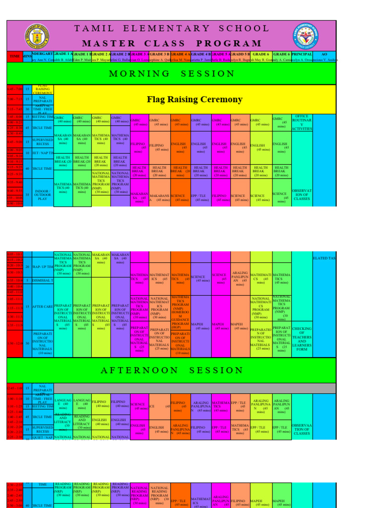 School Master Class Program 2024 | PDF | Schools | Educational Institutions