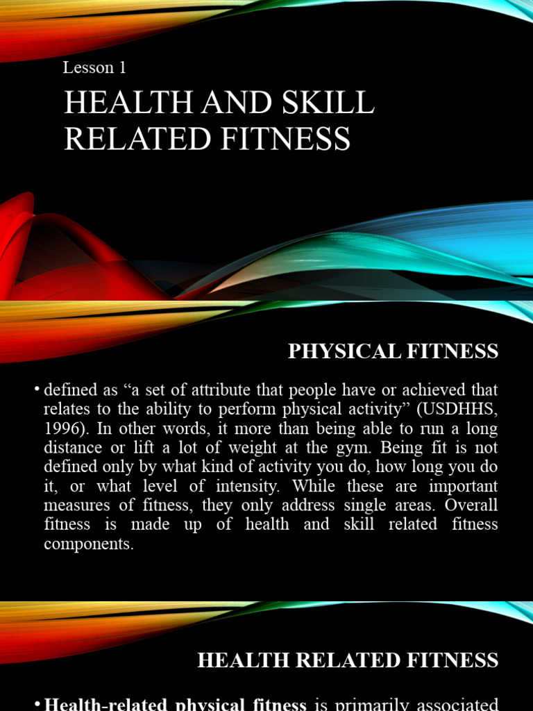 LESSON 1 HEALTH AND SKILL RELATED FITNESS 2nd QTR | PDF | Physical ...