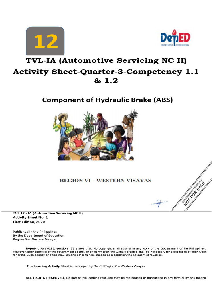 IA Automotive ServicingNCII 12 Q3 LAS1 FINAL | PDF | Brake | Vehicle Technology