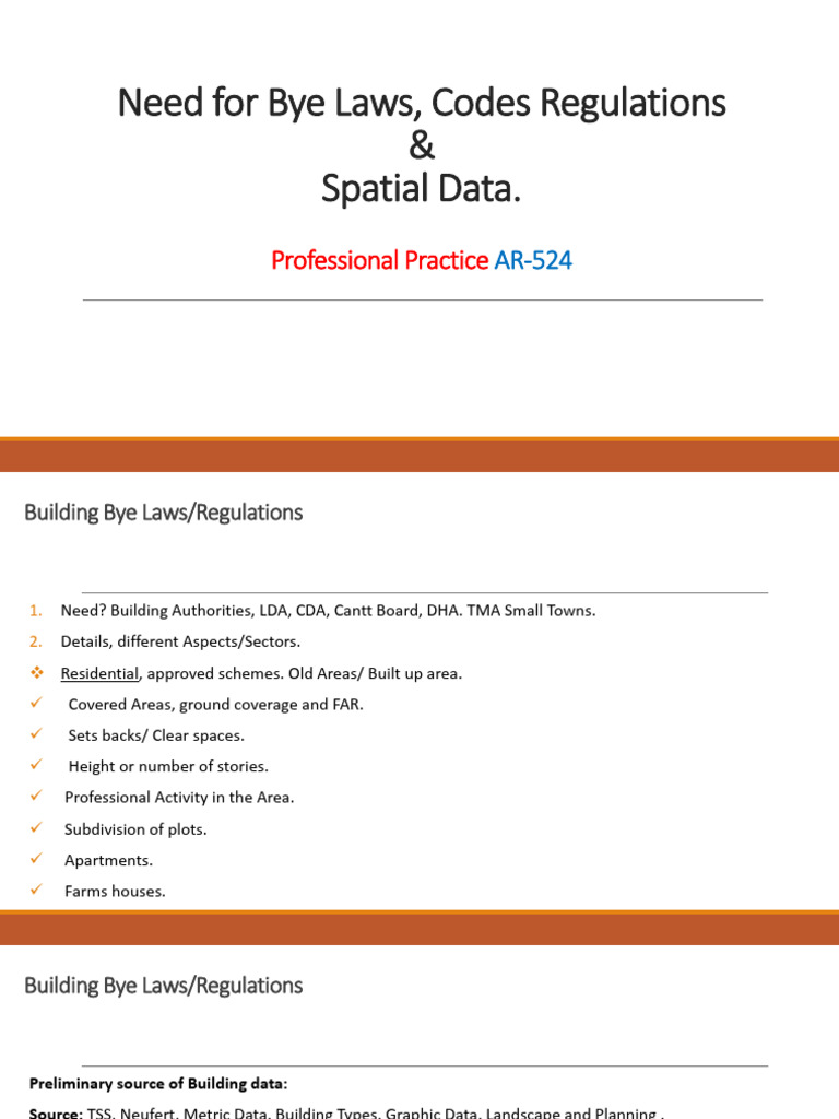 Bye Laws, Codes and Spatial Data-4 | PDF | Energy Conservation | Building Code