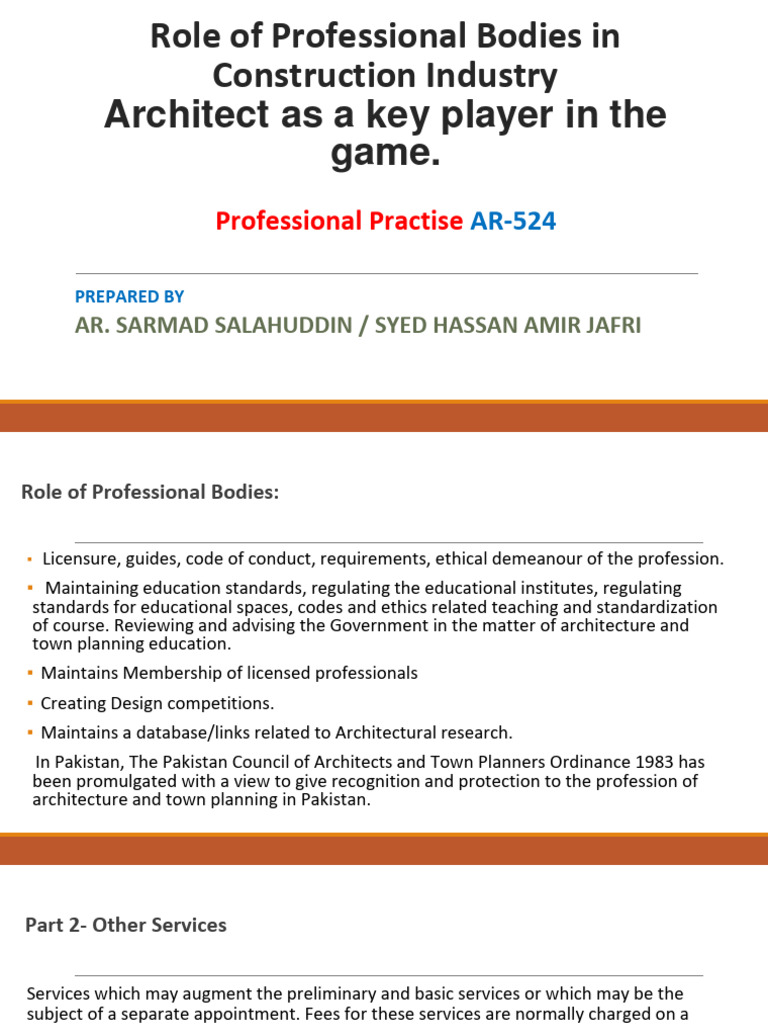 Professional Bodies - Main-3 | PDF | Architect