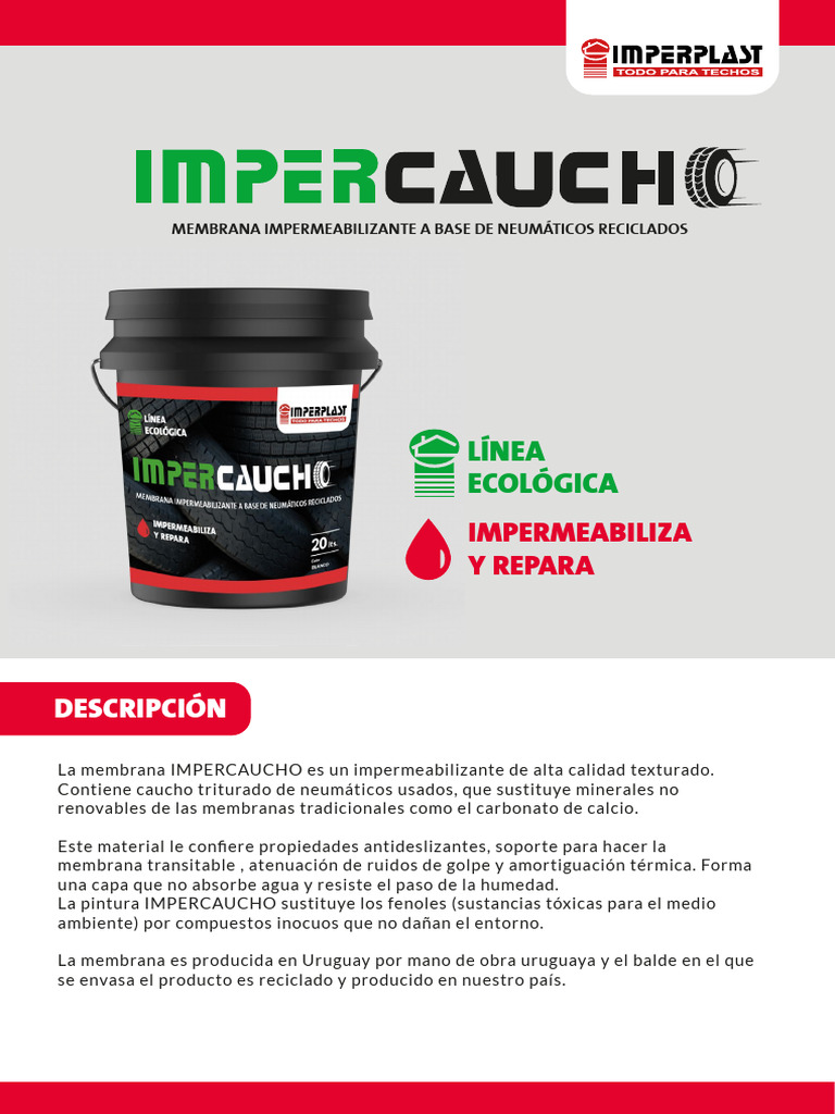 ImperCaucho - Ficha Técnica | PDF | Agua | Neumático